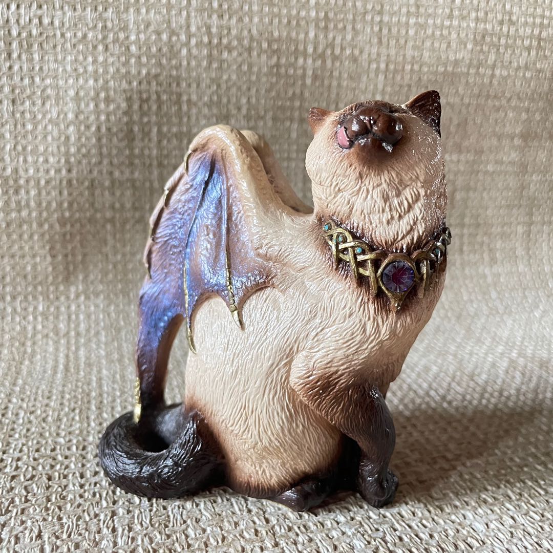 Windstone Edition Flap Cat Bat Winged Siamese Collectible Vintage ...