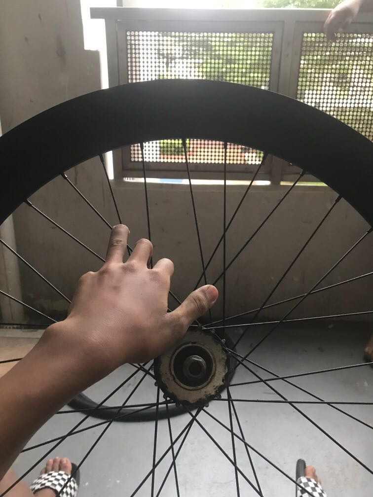 70mm back rim and shimano front rim, Sports Equipment, Bicycles & Parts ...