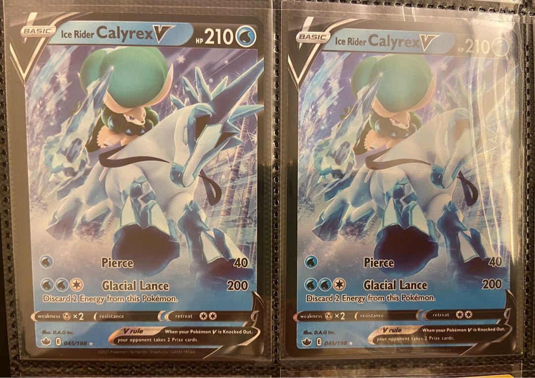 美版 寵物小精靈 精靈寶可夢 卡牌 Pokemon tcg: Ice Rider Calyrex V SWSH06: Chilling ...