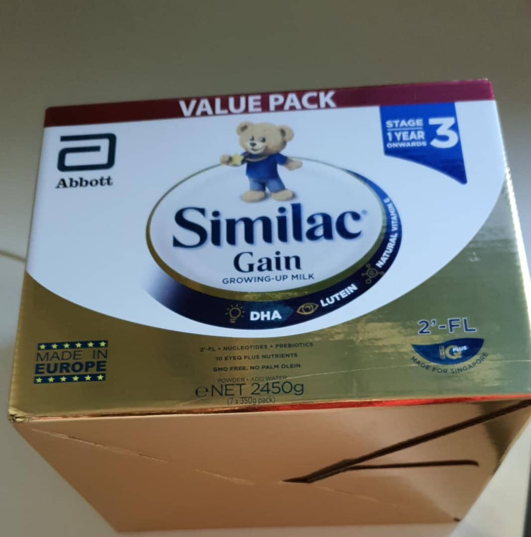 Abbott Similac Gain Growing Up Milk Formula - Stage 3, Babies & Kids ...