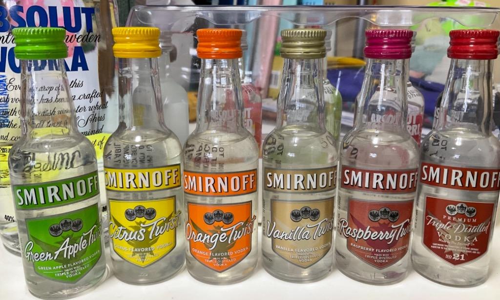 Absolut and Smirnoff vodka Miniature Set, Food & Drinks, Alcoholic ...