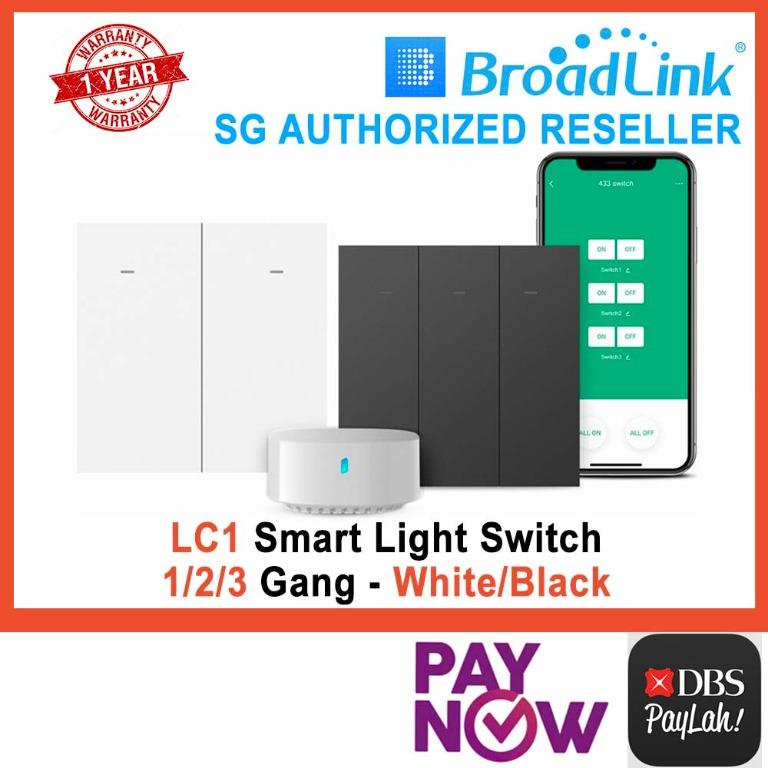 Broadlink LC1 1/2/3 Gang WiFi Smart Light Button Panel Wall Switch No ...