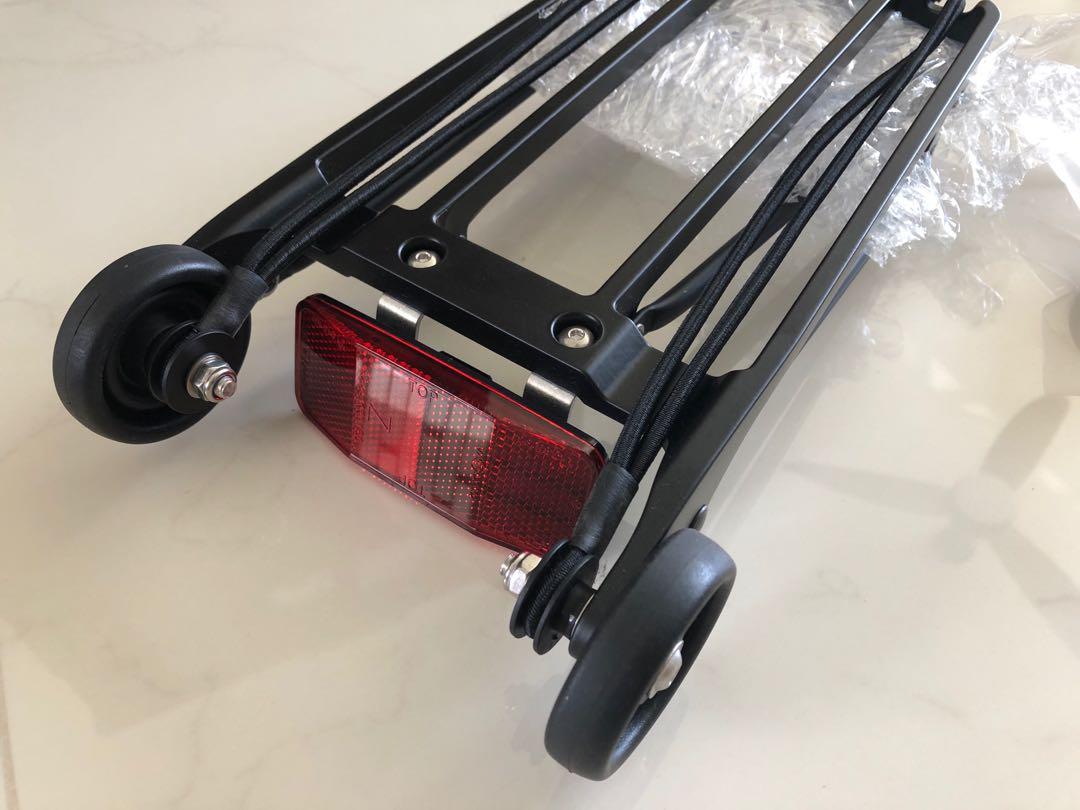 Brompton stock original rack with ez wheel, Sports Equipment, Bicycles ...