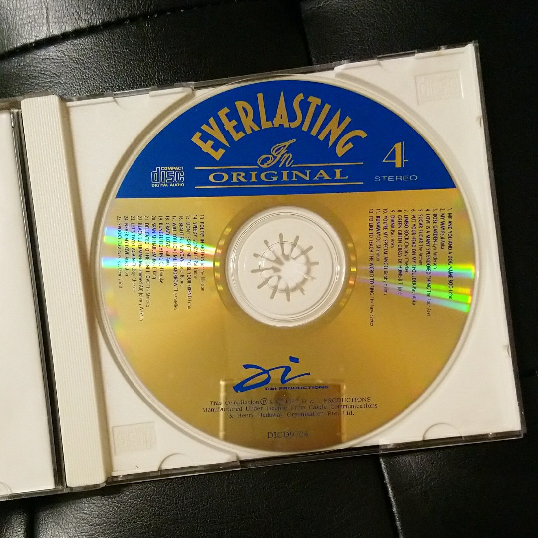 Everlasting in original. Vol. 4 : 125 golden oldies. CD 50-60s songs 懷舊 ...