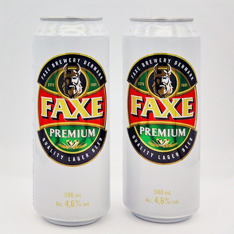 【丹麥啤酒】Faxe Brewery Premium Lager 500ml x 24cans (Danish Beer) 牛角啤酒廠500 ...