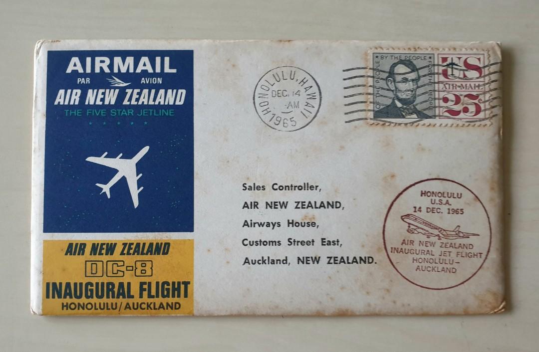 First Day Covers-Air New Zealand DC-8 Inaugural Flight Covers, 14 Dec ...