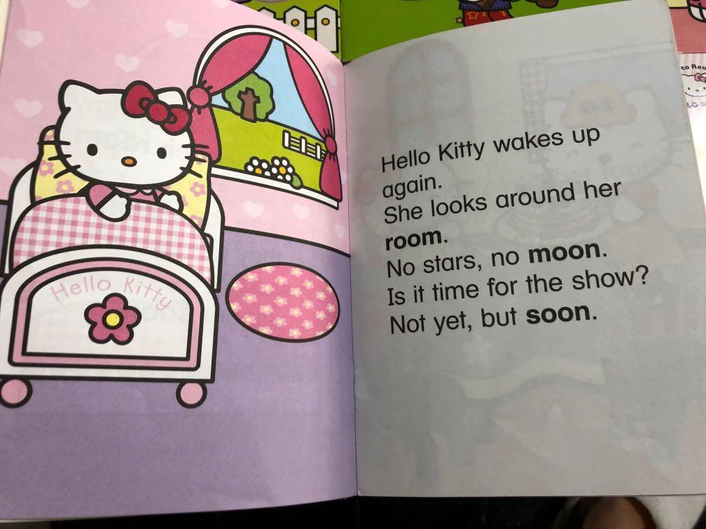 Hello Kitty Phonics Pink Box Set 12 book reading program, Hobbies ...