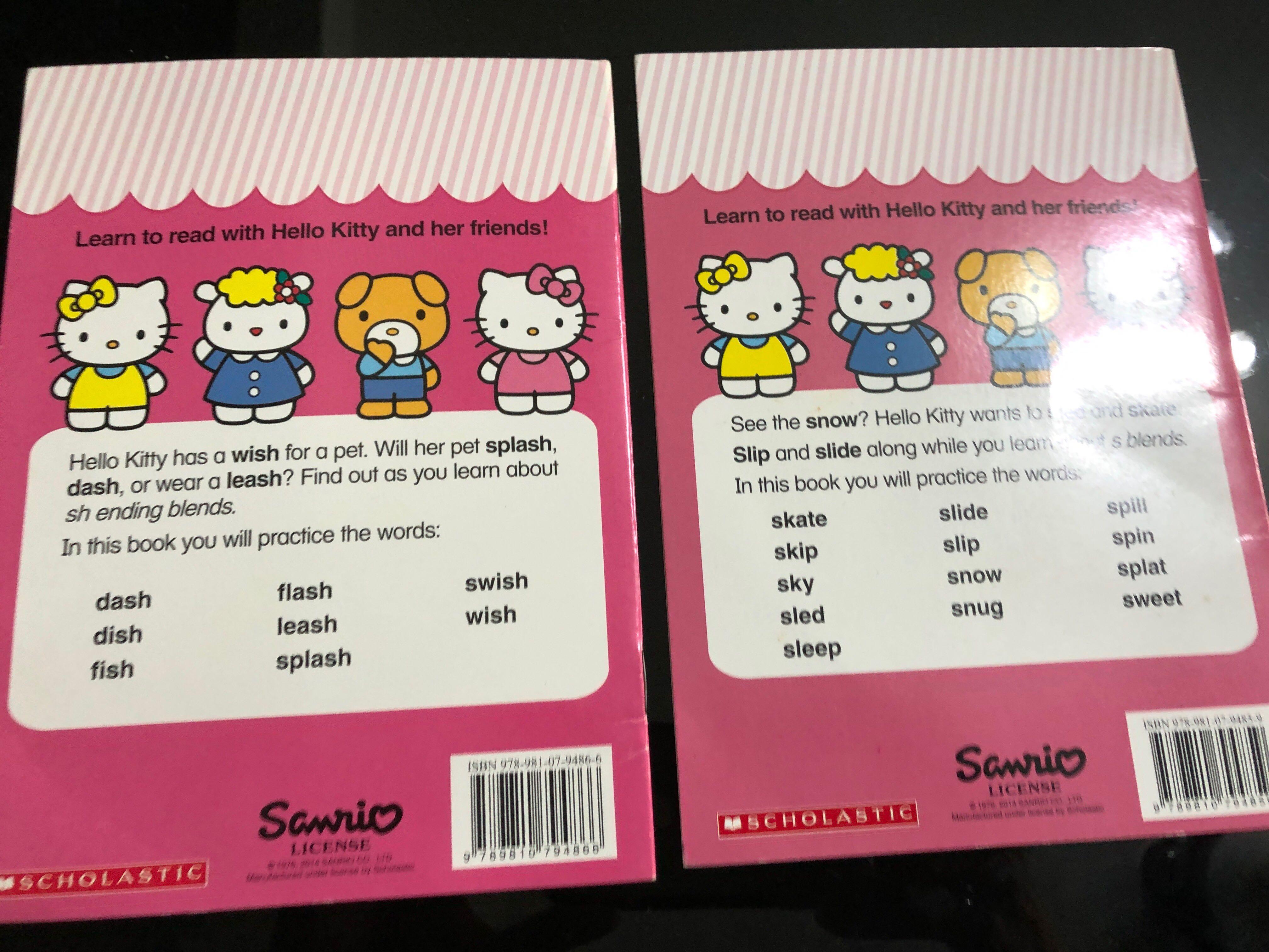 Hello Kitty Phonics Pink Box Set 12 book reading program, Hobbies ...