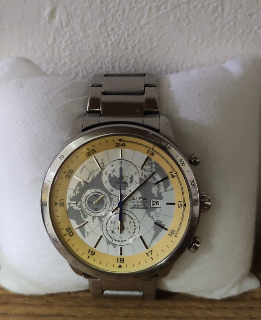 Jam Alba Chronograph World Dial on Carousell