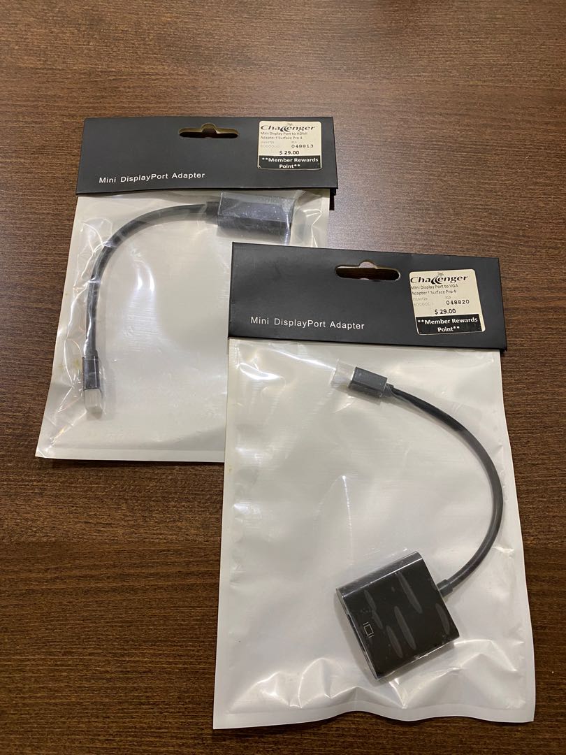 Microsoft Surface Pro mini display port to VGA HDMI adaptor, Computers ...