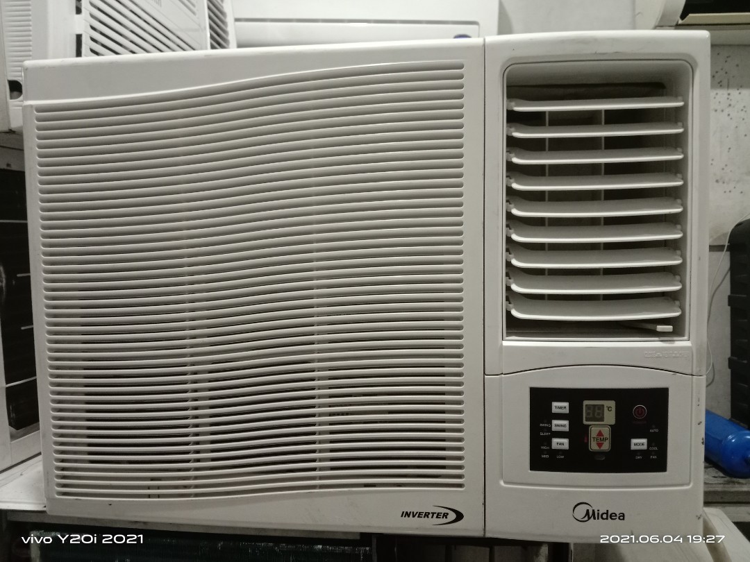 Midea 1hp inverter window type, TV & Home Appliances, Air Conditioning ...