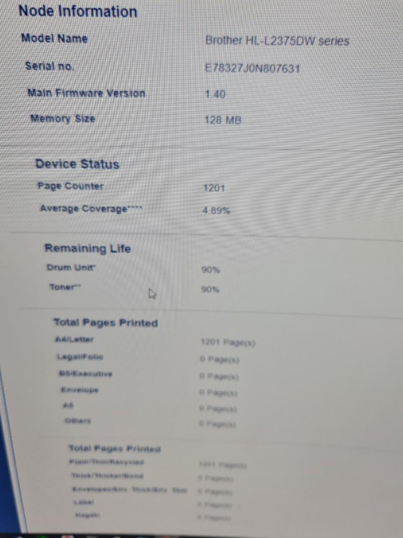 Mono Brother Printer - HL-L 2375 DW, Computers & Tech, Printers ...