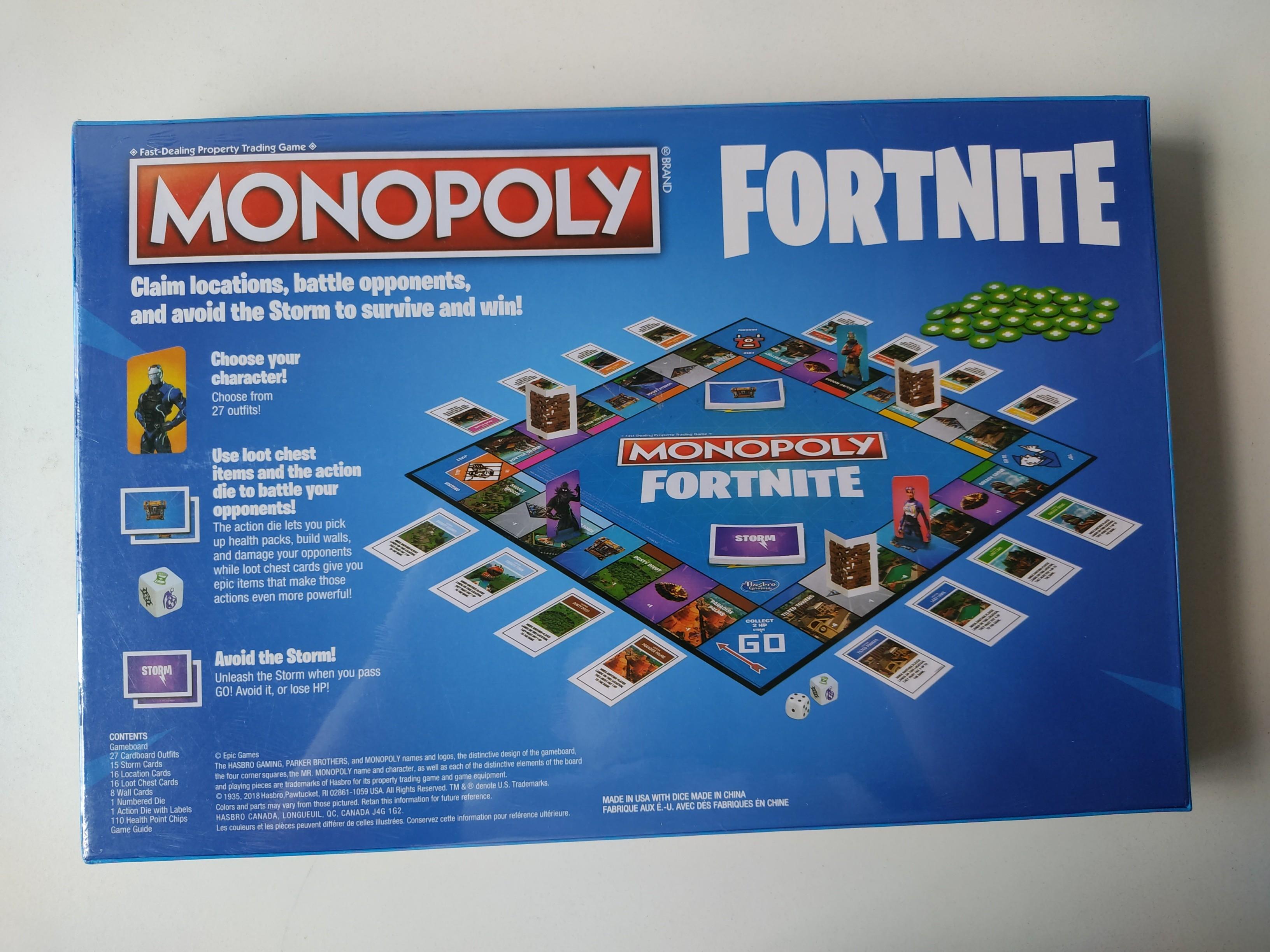 Monopoly Fortnite Board Game (Shipping Damaged), Hobbies & Toys, Toys ...