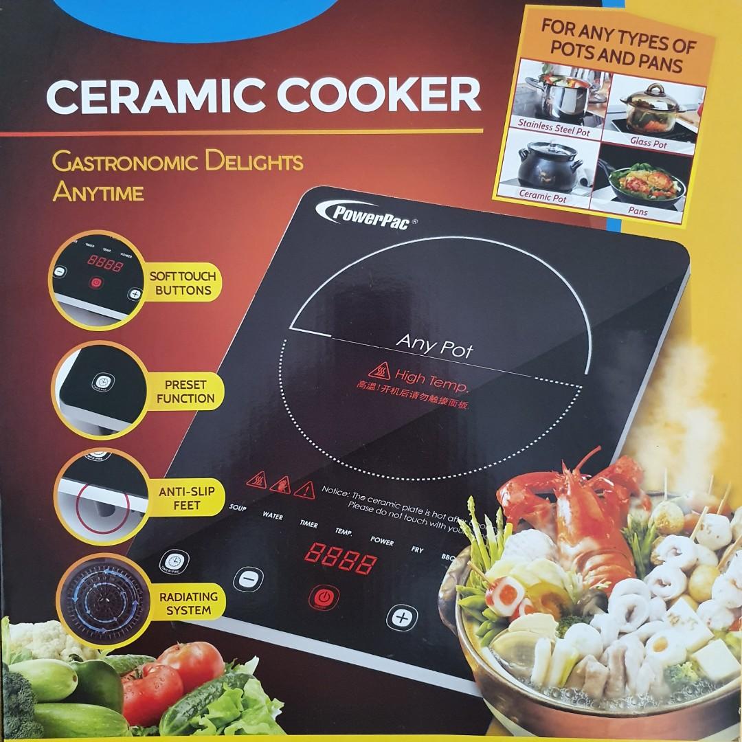 Powerpac Ceramic Cooker 2000W PPIC800, TV & Home Appliances, Kitchen ...