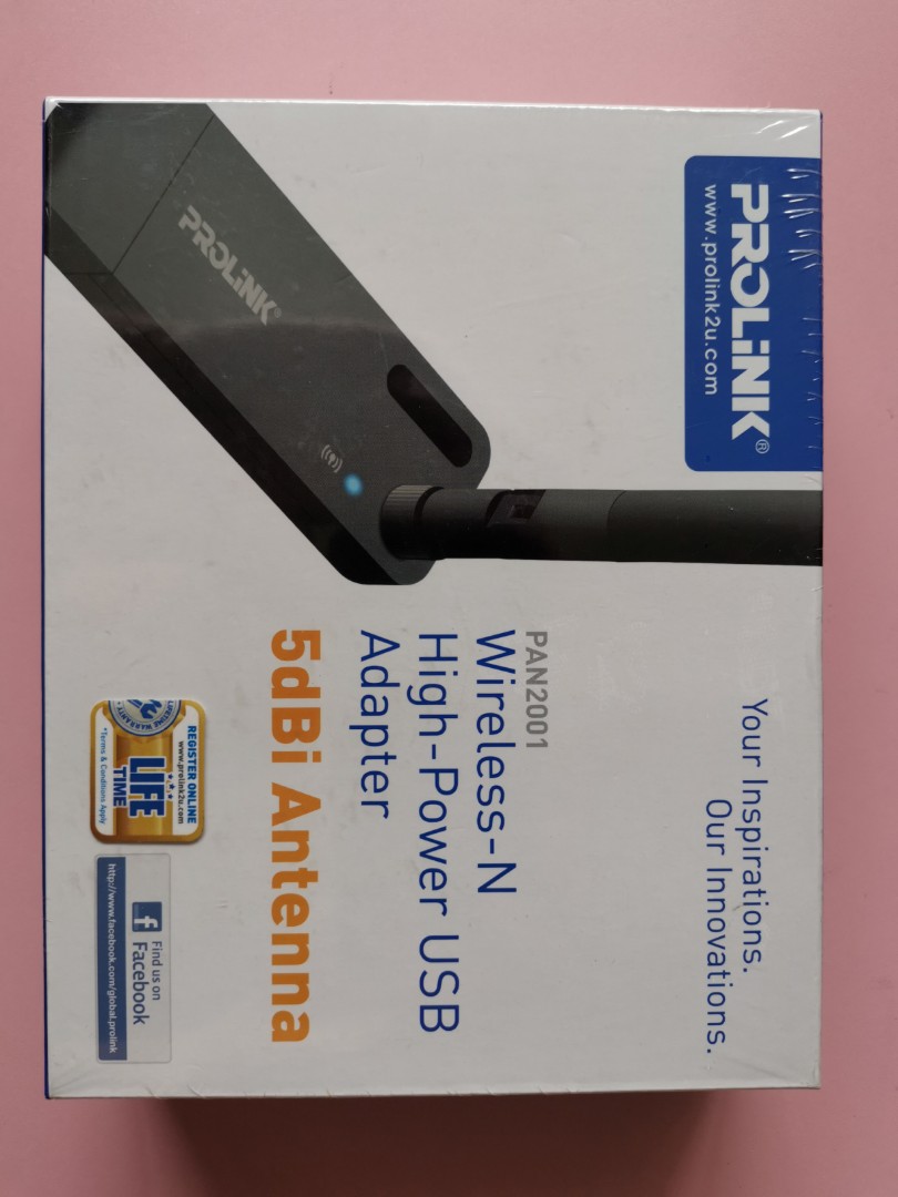 Prolink Wireless-High Power USB Adapter (PAN2001), Computers & Tech ...