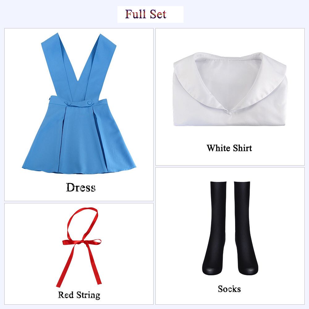 Rei Ayanami Evangelion anime costume cosplay full set with wig, Hobbies ...