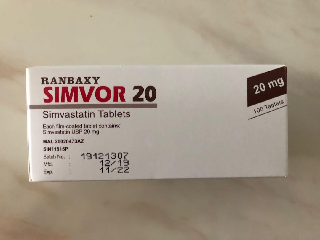 Simvor - 100 Tablets (2 boxes x 100 tablets = 200 tablets) Expiry date ...