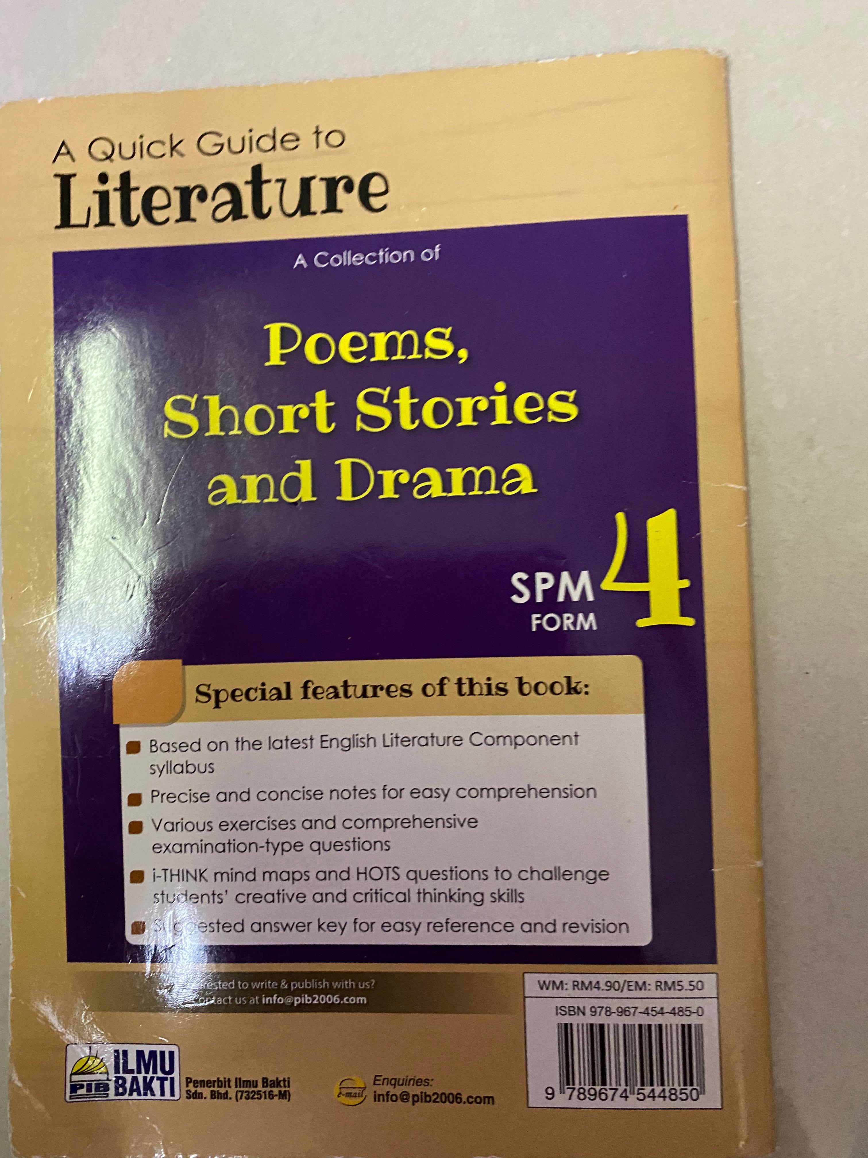 Spm poems, drama short stories, Hobbies & Toys, Books & Magazines ...