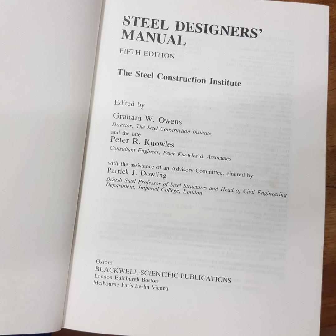 Steel Designers' Manual 5th Edition, Hobbies & Toys, Books & Magazines ...