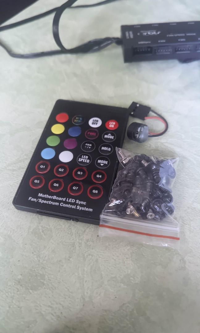 Tecware Quad v1 Black with 2 Orbis Spectrum Fan and hub controller ...