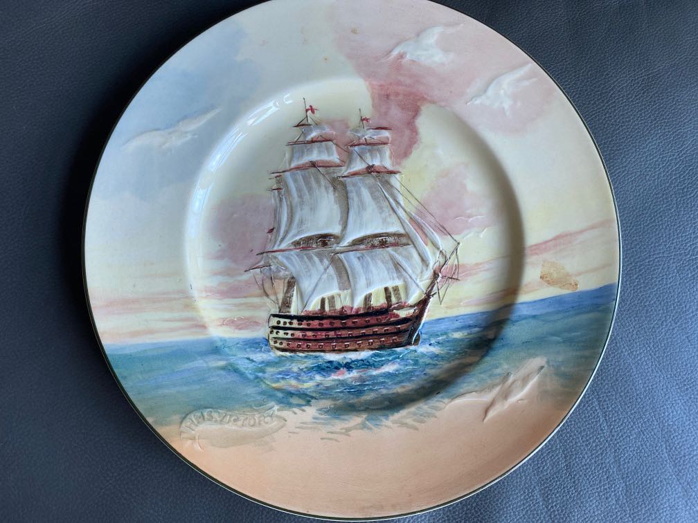 Plate - The Flagship of Lord Nelson at Trafalgar, Hobbies & Toys ...