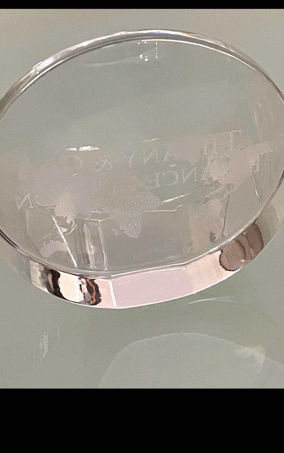 Tiffany & Co Globe Disc Paperweight/ Display, Furniture & Home Living ...