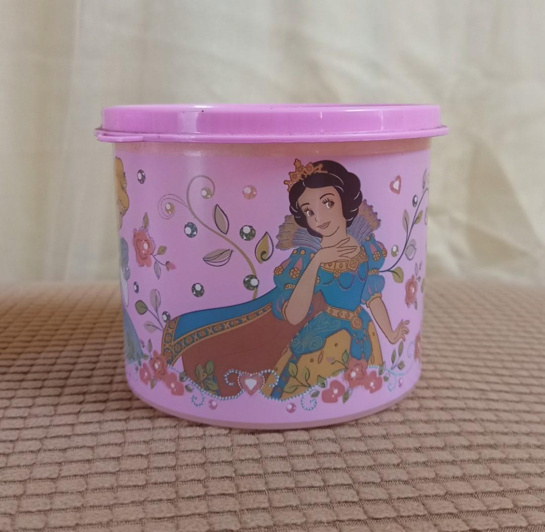 TUPPERWARE Disney princess canister 650ml, Furniture & Home Living ...