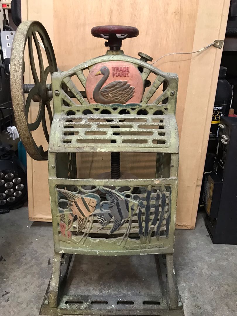 1930s Vintage swan brand cast iron ice shaver, Hobbies & Toys ...