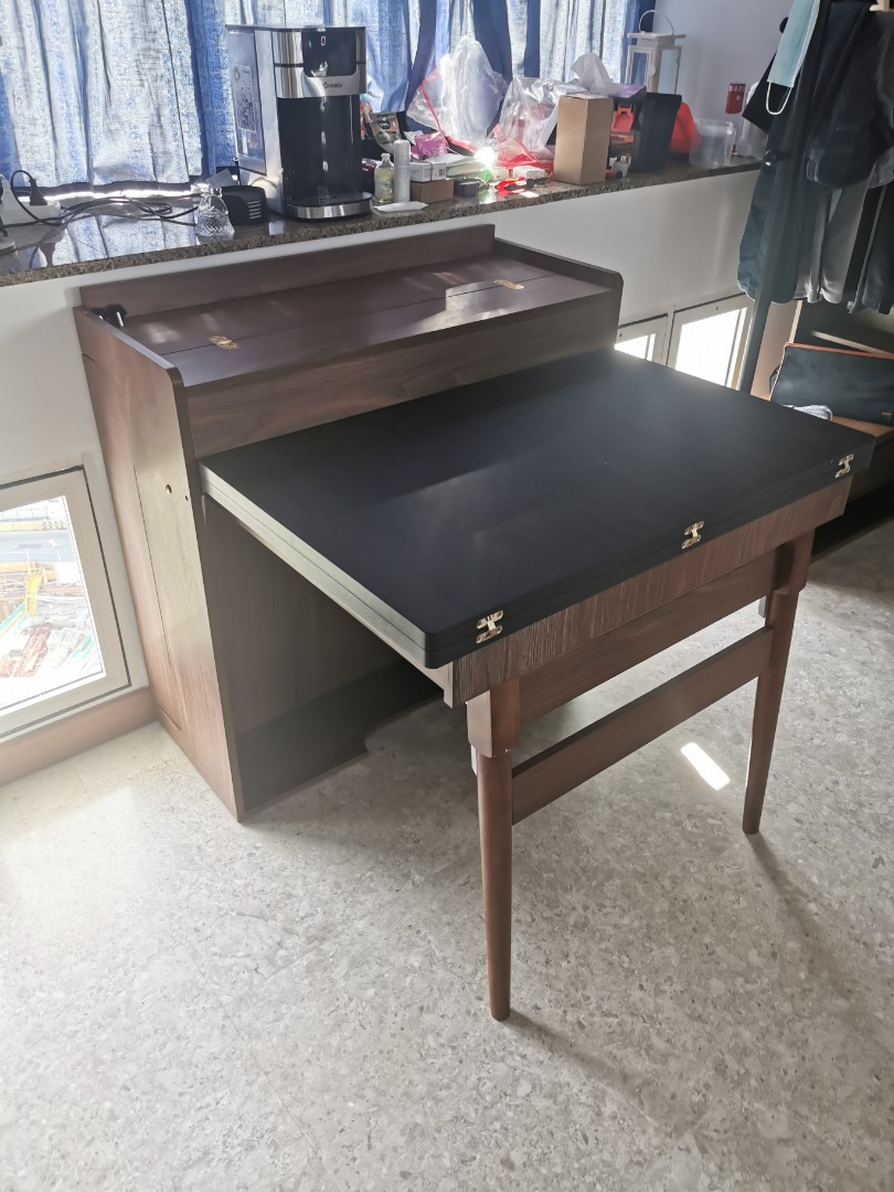 2 or 4 seater space saving deployable table, Furniture & Home Living ...