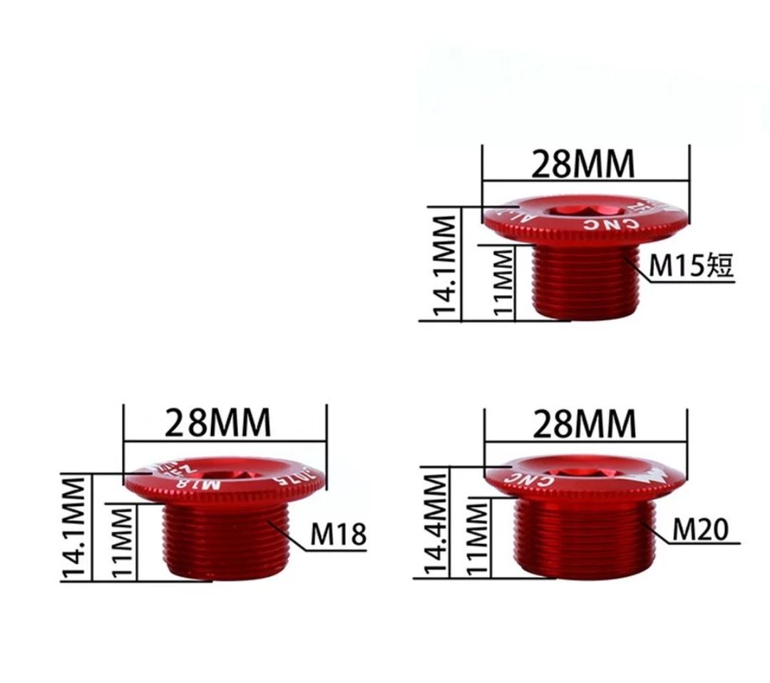 ** Crank Arm Bolt M15/M18/M19/M20 x 11mm Aluminum Alloy CNC Crankset ...
