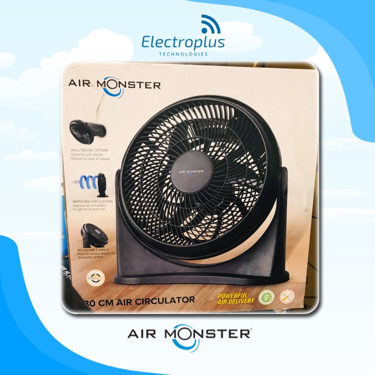 Air Monster 12" Air Circulator Floor Fan, Furniture & Home Living ...