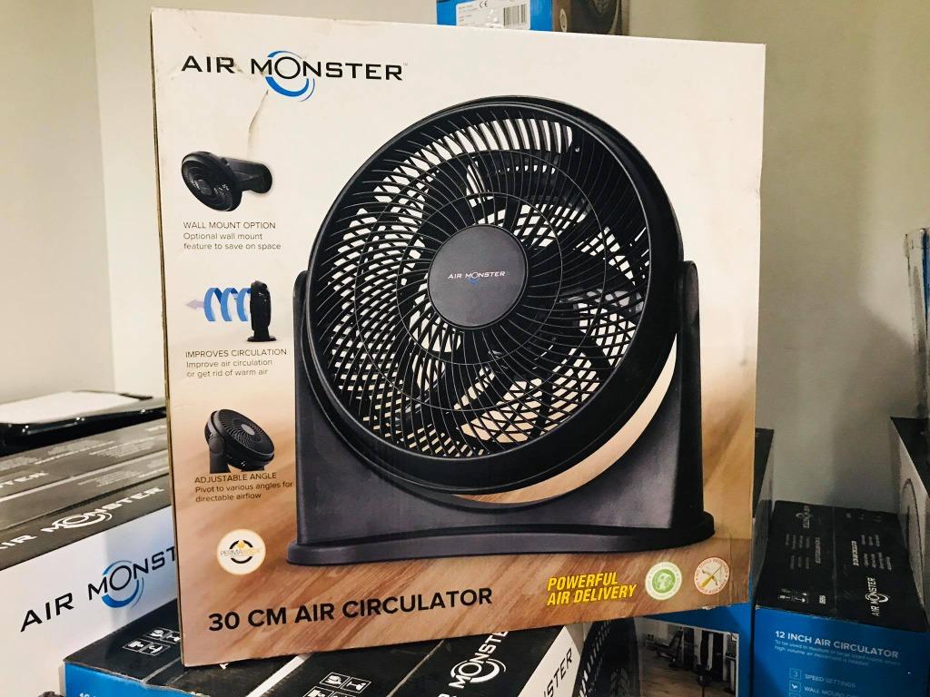 Air Monster 12" Air Circulator Floor Fan, Furniture & Home Living ...