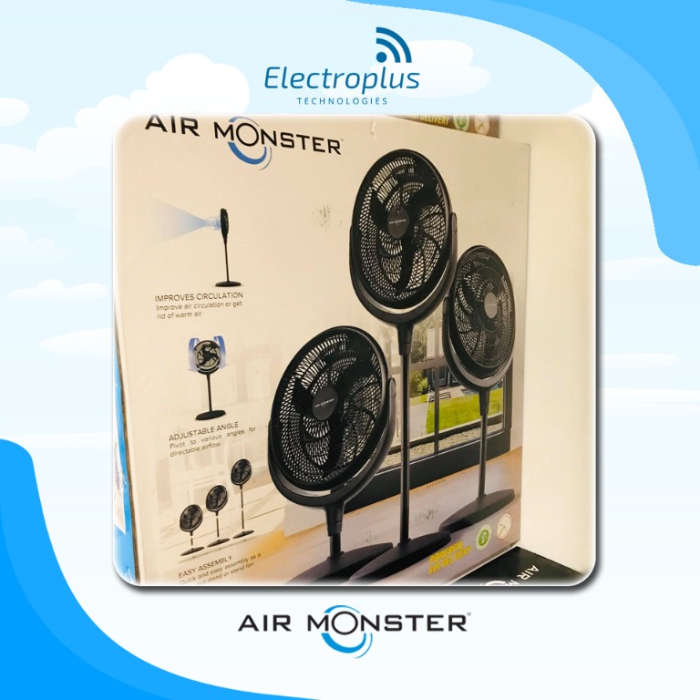 Air Monster 16" Power Stand Fan, Furniture & Home Living, Lighting ...