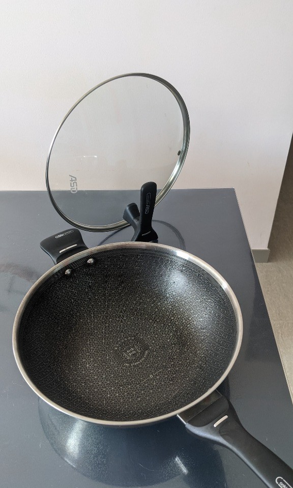 ASD Hybrid 3-PLY 32CM Non-Stick Hex-Wok with Self-Standing Cover ...