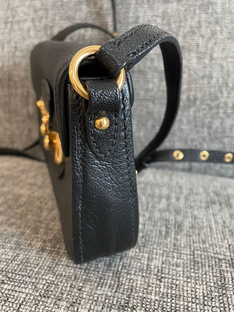 Authentic Mui Mui Cross body bag (black and Gold hardware), Women's ...