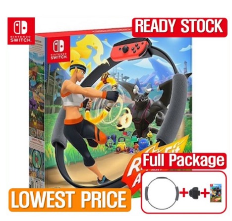 Authentic Nintendo Switch Ring Fit Adventure Full Package, Video Gaming ...