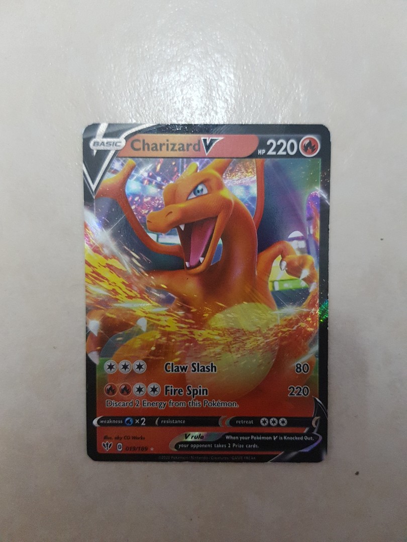 Charizard V (Pokemon Card), Hobbies & Toys, Toys & Games on Carousell