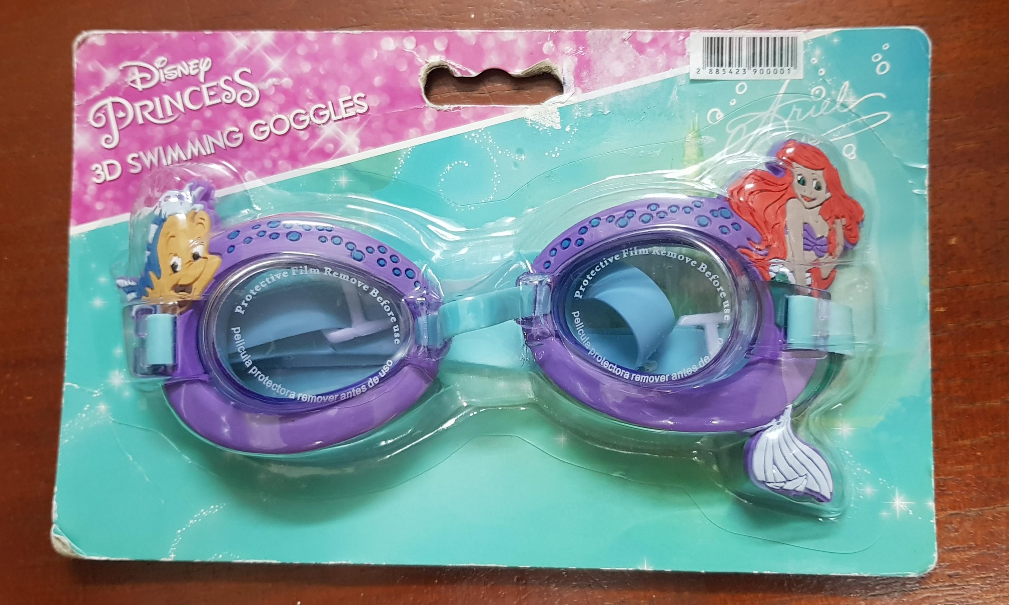 #TerlebihBeli Disney Ariel 3D Swimming Goggles, Babies & Kids, Babies ...