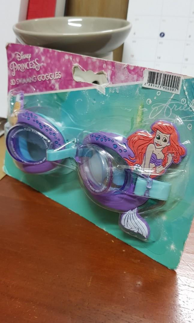 #TerlebihBeli Disney Ariel 3D Swimming Goggles, Babies & Kids, Babies ...