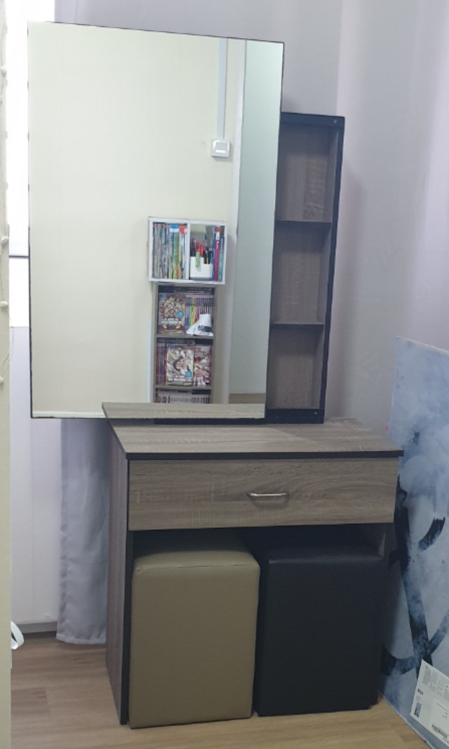 Dressing table with slide mirror and compartment, Furniture & Home ...