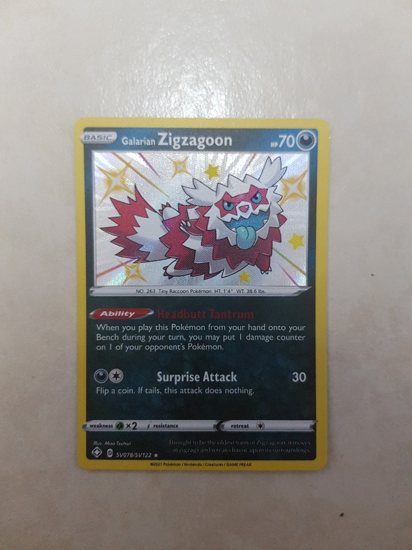 Galarian Zigzagoon (Pokemon Card), Hobbies & Toys, Toys & Games on ...