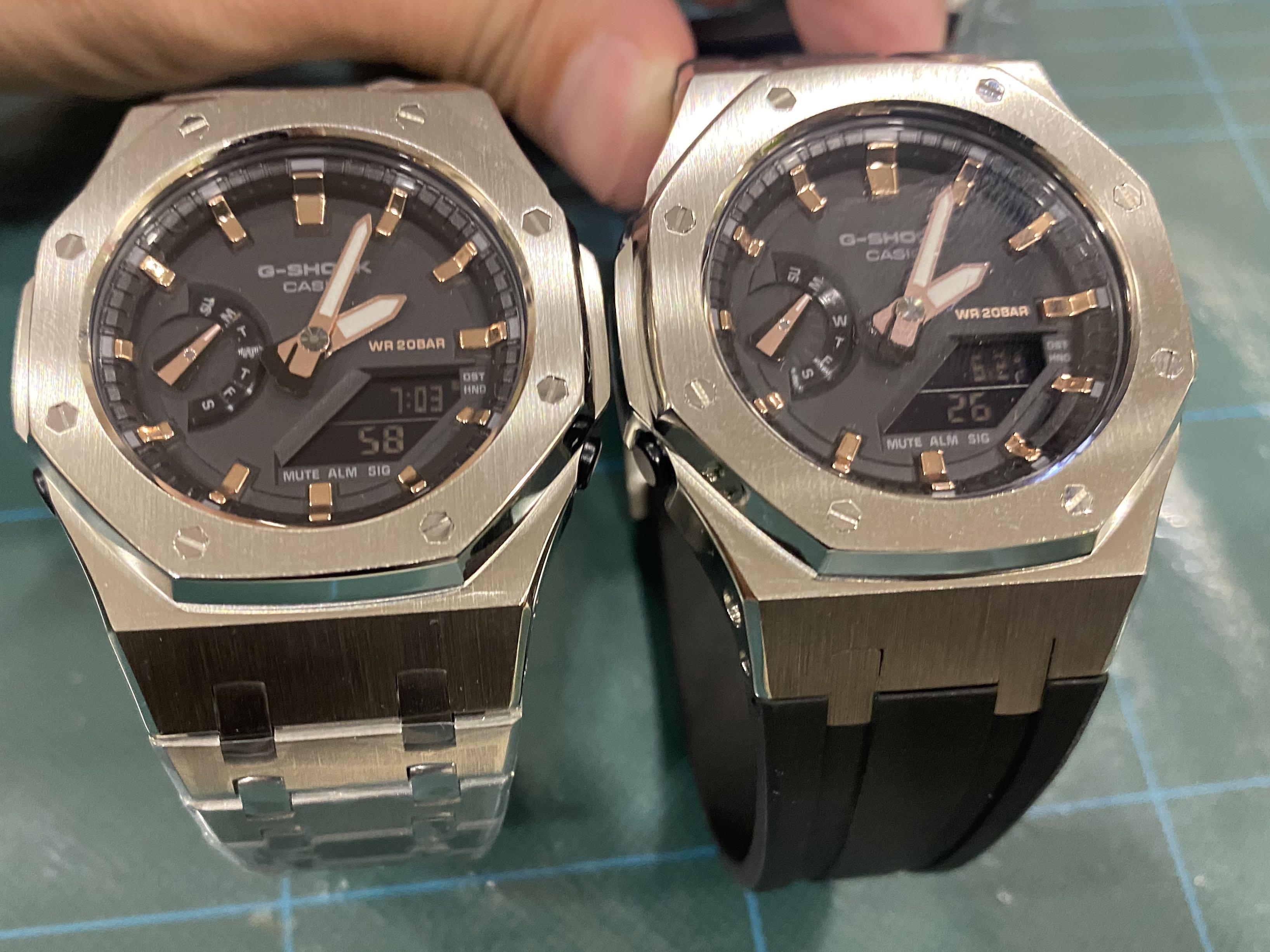 GMA gma s2100 s-2100 mini ap diver homage mod black rosegold combi not ...