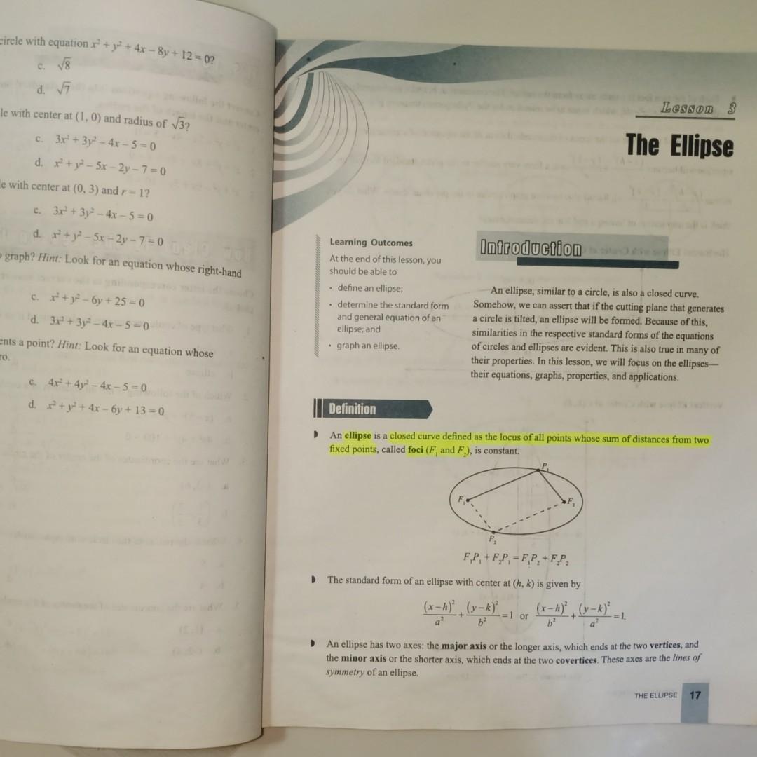 Grade 11 Book - Pre Calculus for Senior High School, Hobbies & Toys ...