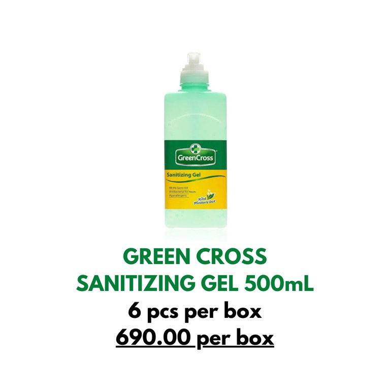 Green Cross Sanitizing Gel 500ml (sold per box), Beauty & Personal Care ...