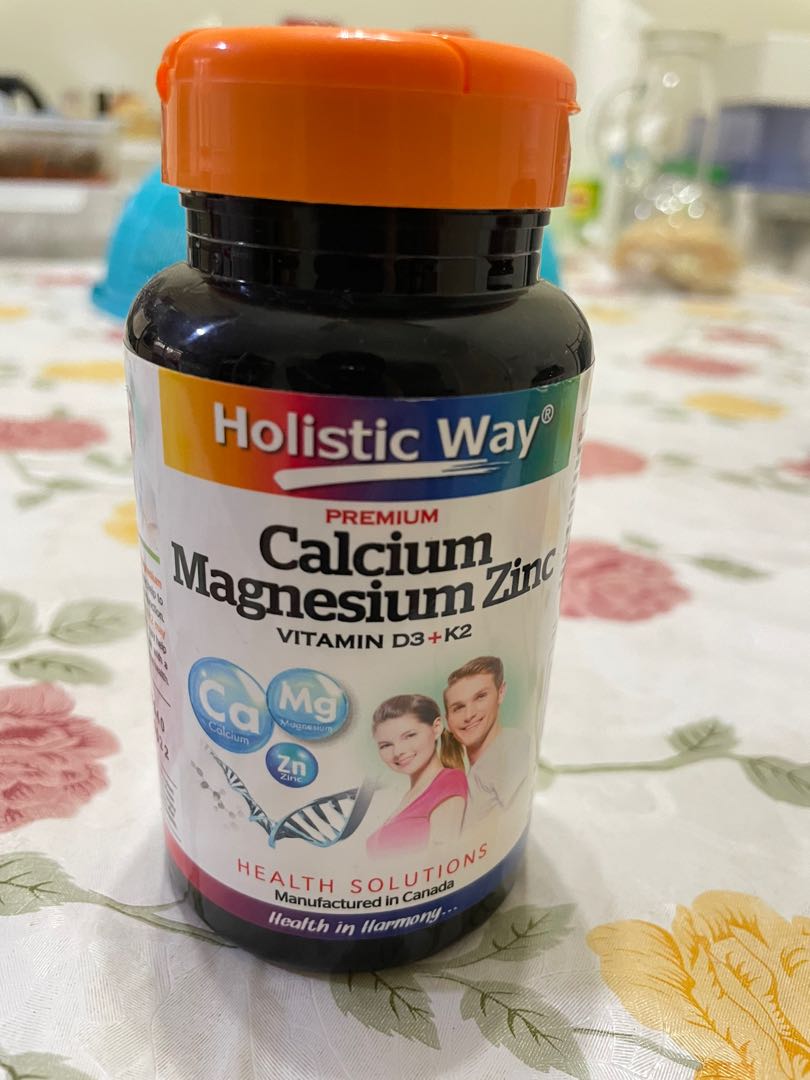 Holistic Way Premium Calcium Magnesium Zinc (120 Tablets), Health ...