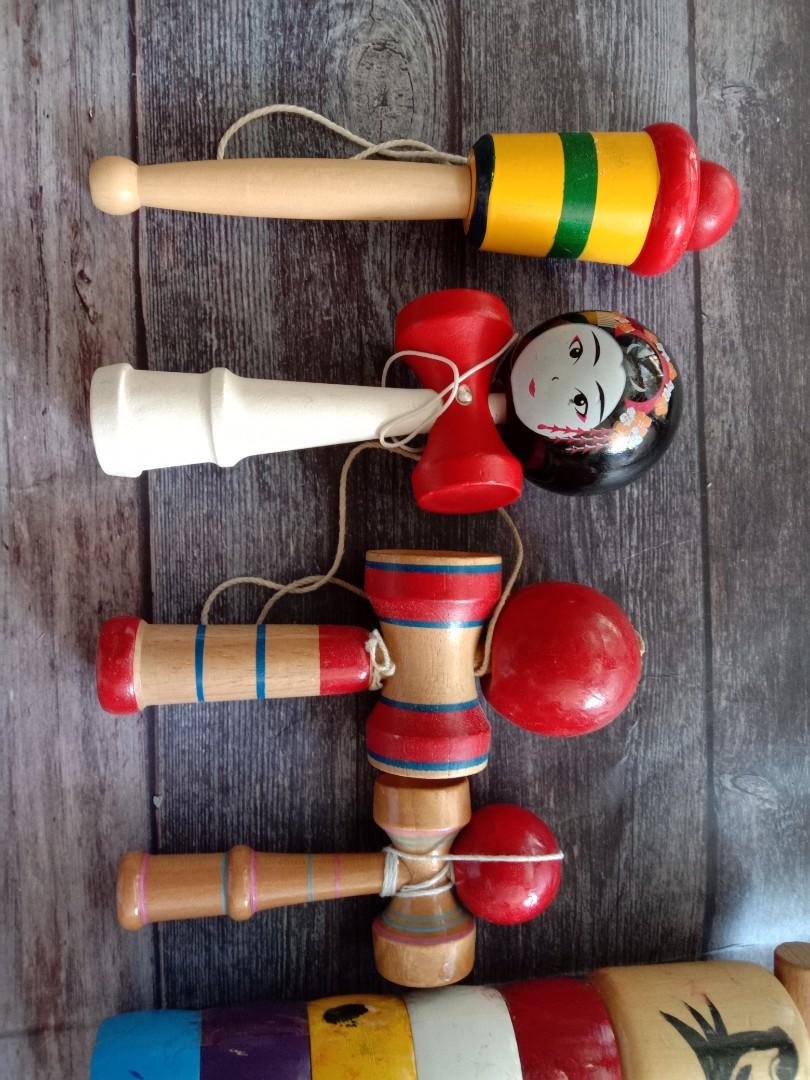 Japanese Traditional Games - Kendama, Daruma Otoshi & Koma, Hobbies ...