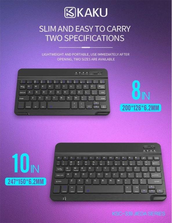KAKU Bluetooth Keyboard [8 Inches], Computers & Tech, Parts ...