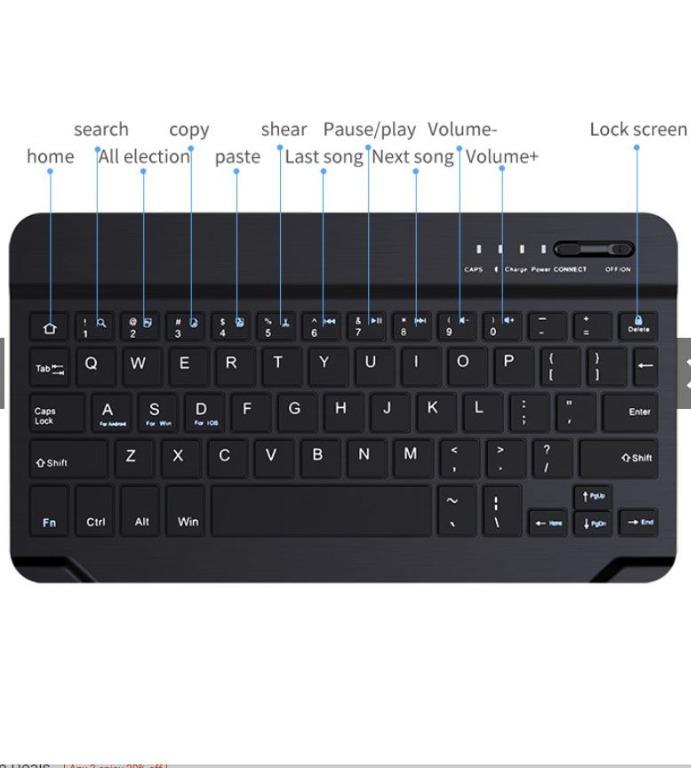 KAKU Bluetooth Keyboard [8 Inches], Computers & Tech, Parts ...
