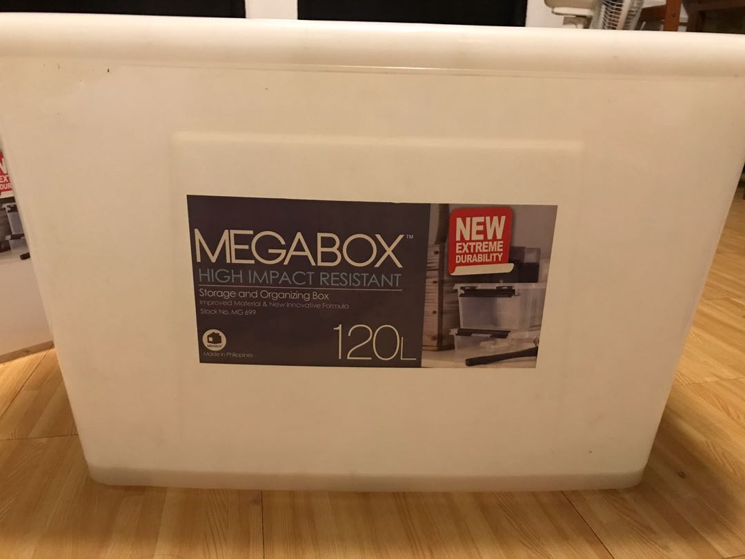 Megabox 120L Storage Box, Furniture & Home Living, Home Improvement ...