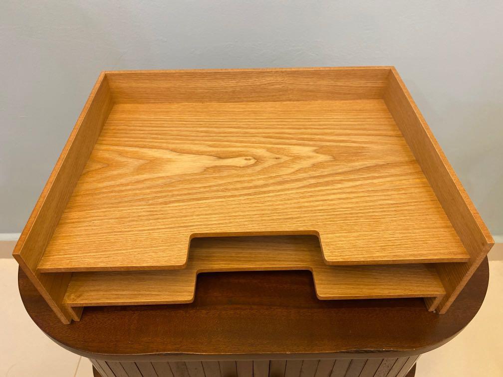 Muji WOODEN LETTER TRAY, Furniture & Home Living, Home Improvement ...